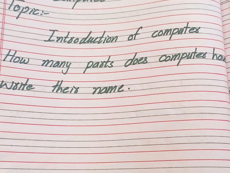 How many parts does computer have? write | StudyX