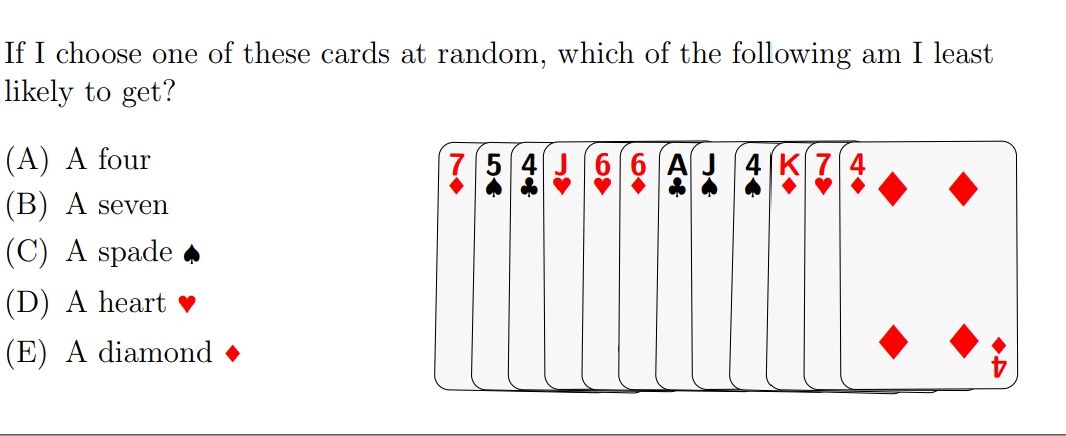 If I choose one of these cards at random,