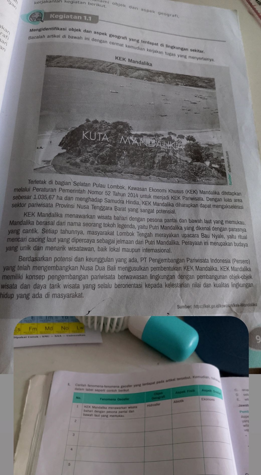 1. Carilah fenomena-fenomena geosfer yang | StudyX