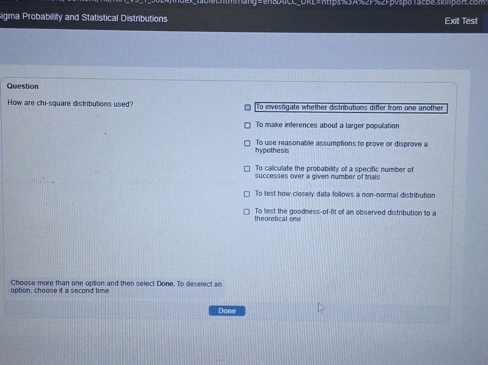 How are chi-square distributions used? To