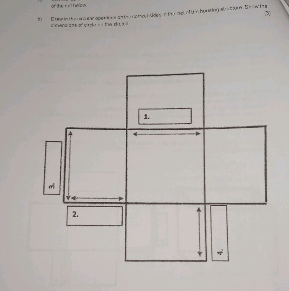 Draw in the circular openings on the correct | StudyX