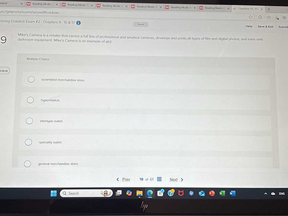 Mike's Camera is a retailer that carries a | StudyX