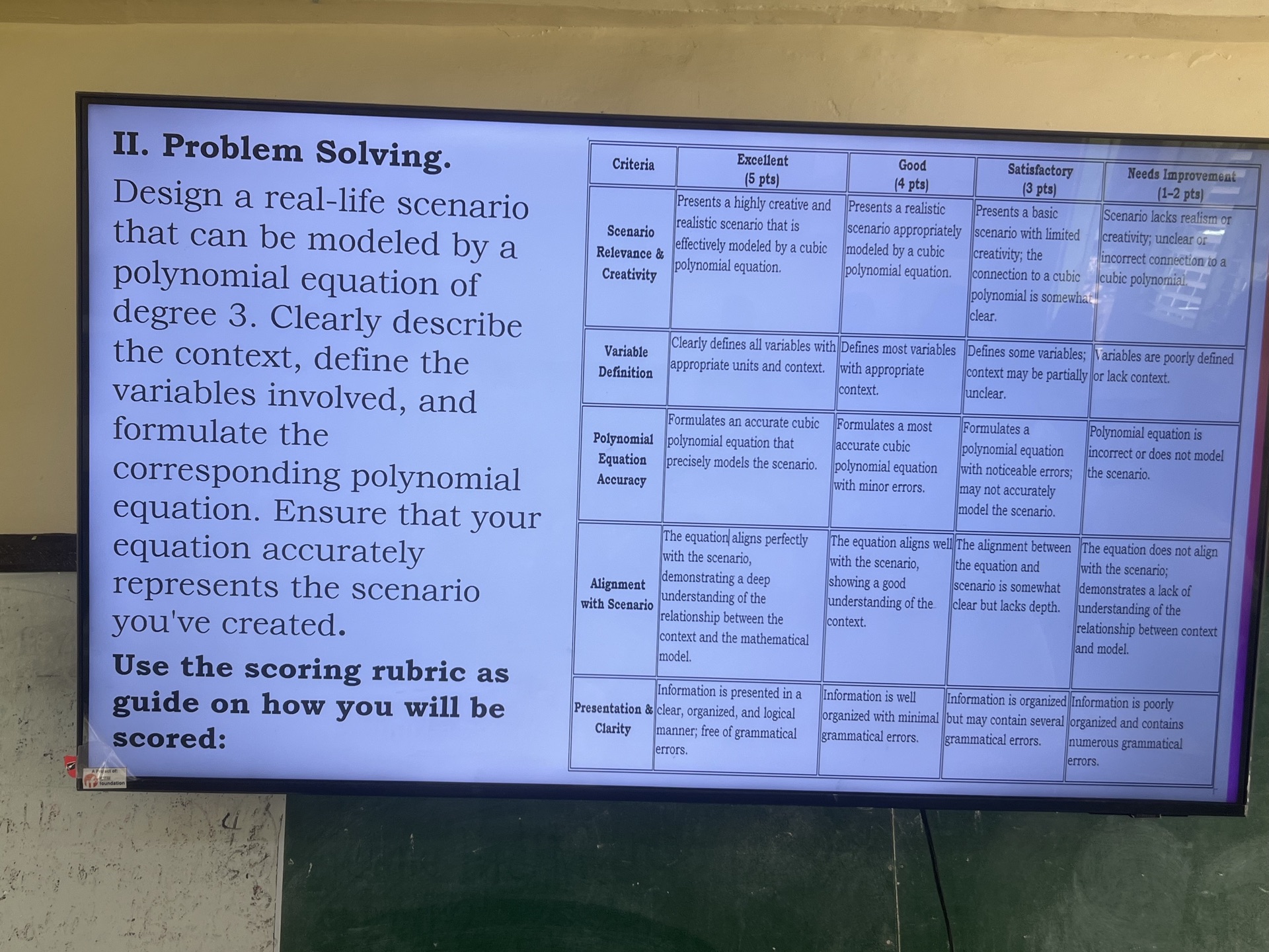 II. Problem Solving. Design a real-life | StudyX