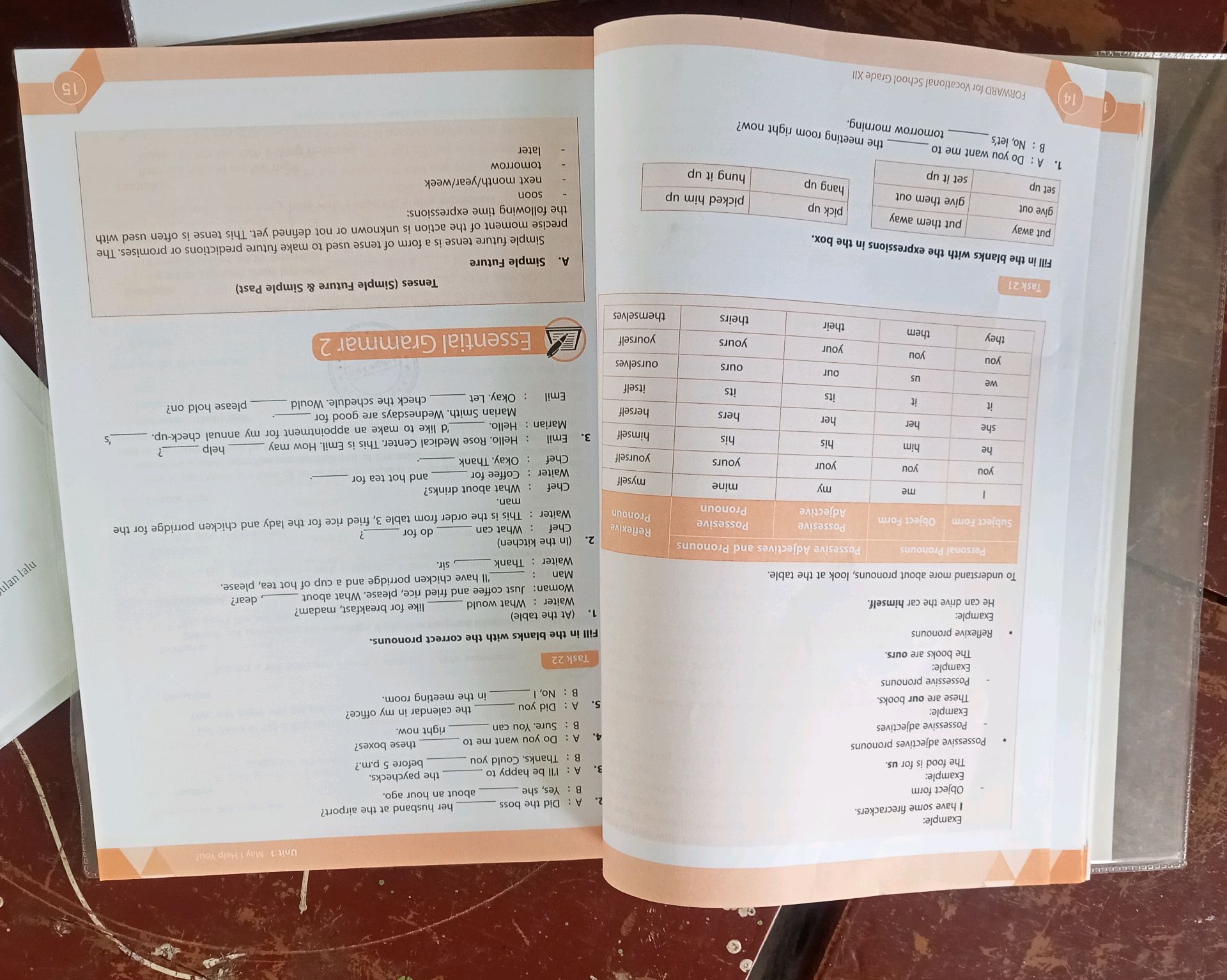 Task 21 Fill in the blanks with the