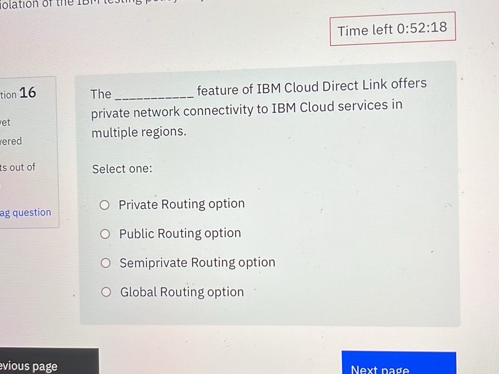 The feature of IBM Cloud Direct Link offers