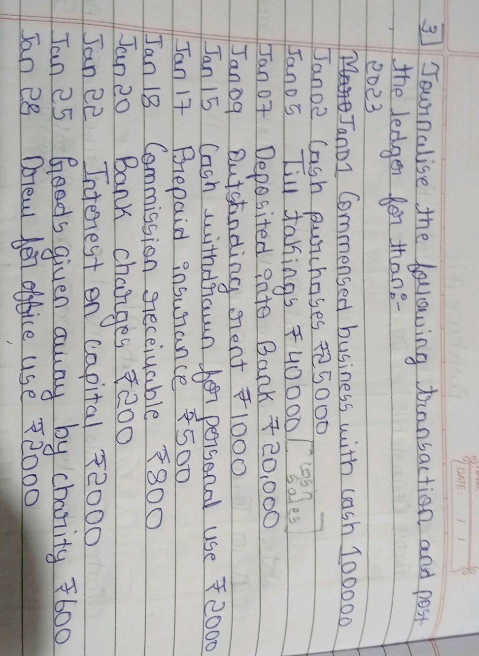 Journalise the following transaction and | StudyX