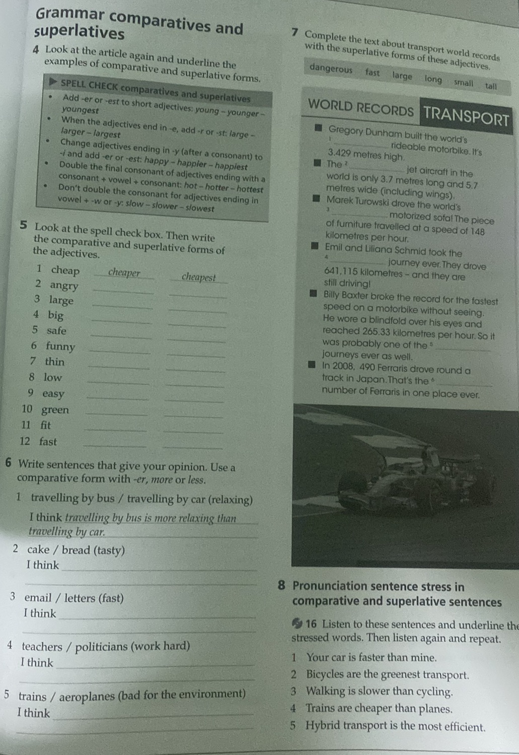 Grammar comparatives and superlatives 4 Look | StudyX