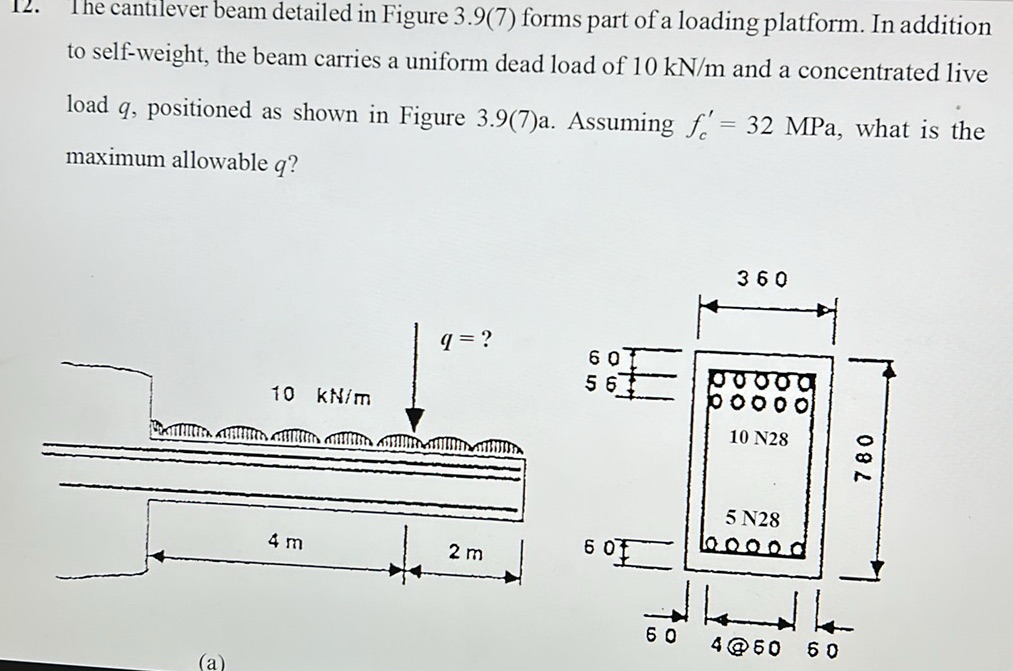 12. The cantilever beam detailed in Figure | StudyX