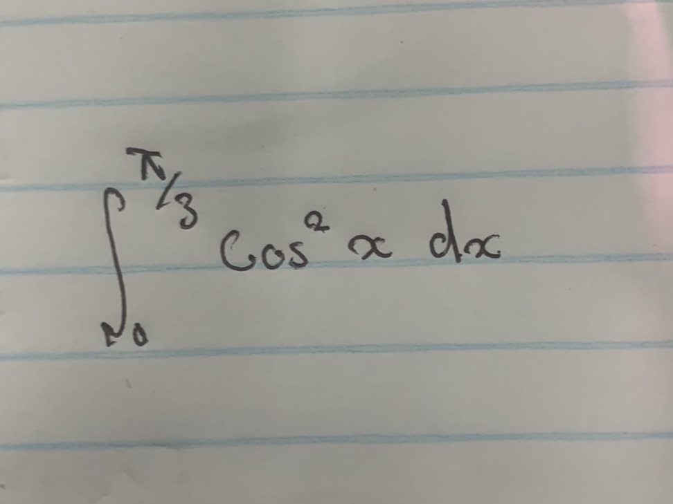 Integral of cos^2(x)
