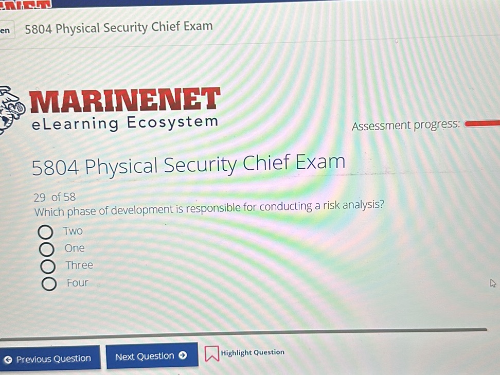 5804 Physical Security Chief Exam MARINENET | StudyX