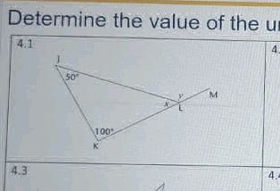 Determine the value of the unknown angles. | StudyX