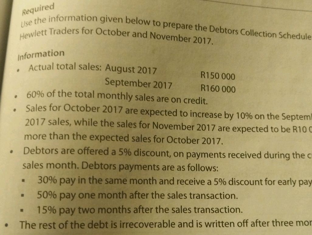 Required Use the information given below to | StudyX