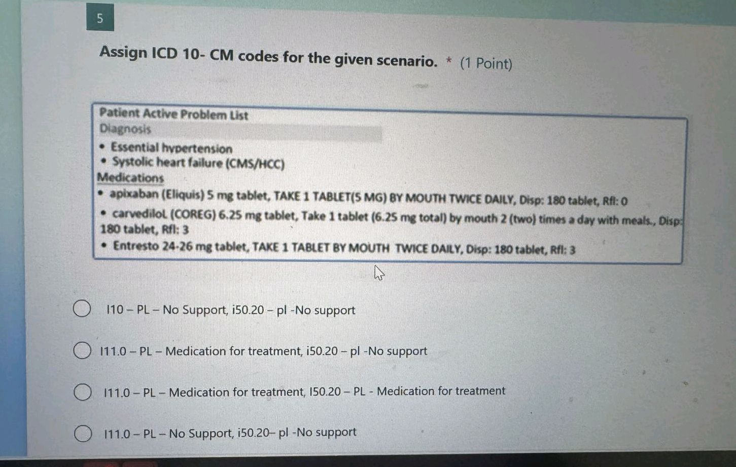 Assign ICD 10- CM codes for the given | StudyX
