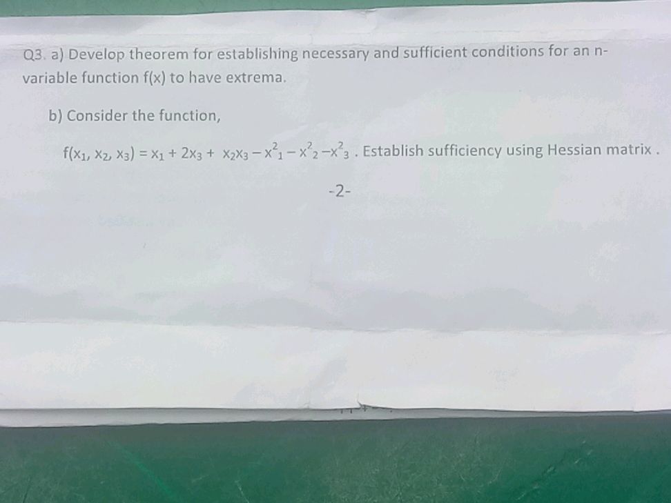 Q3. a) Develop theorem for establishing | StudyX