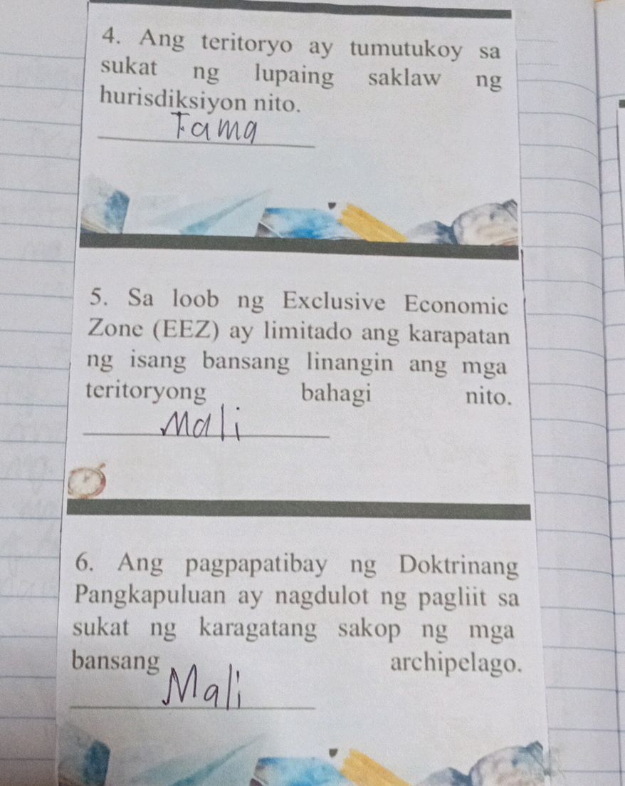 4. Ang teritoryo ay tumutukoy sa sukat ng | StudyX