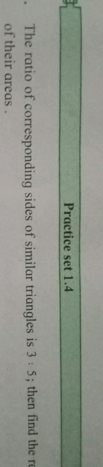 The ratio of corresponding sides of similar | StudyX