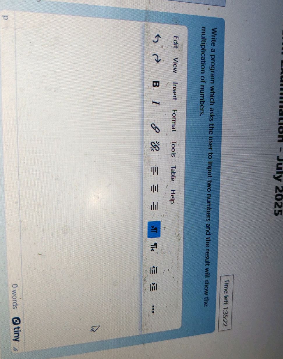 Write a program which asks the user to input | StudyX