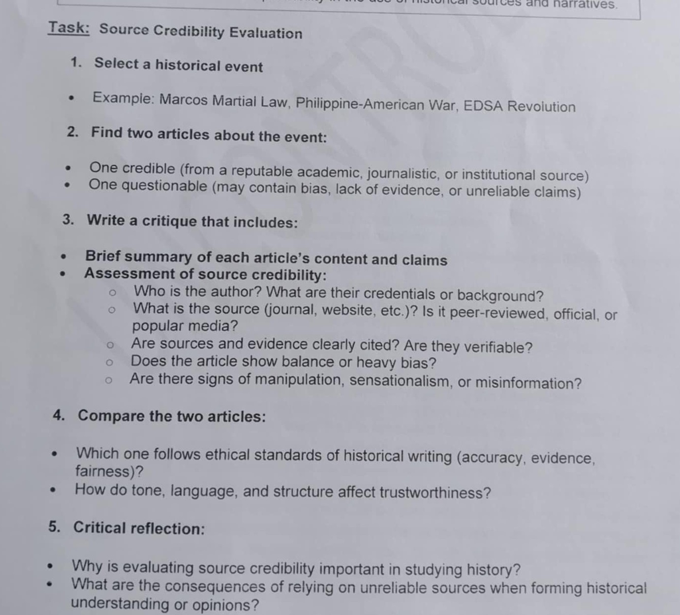 Task: Source Credibility Evaluation 1. | StudyX