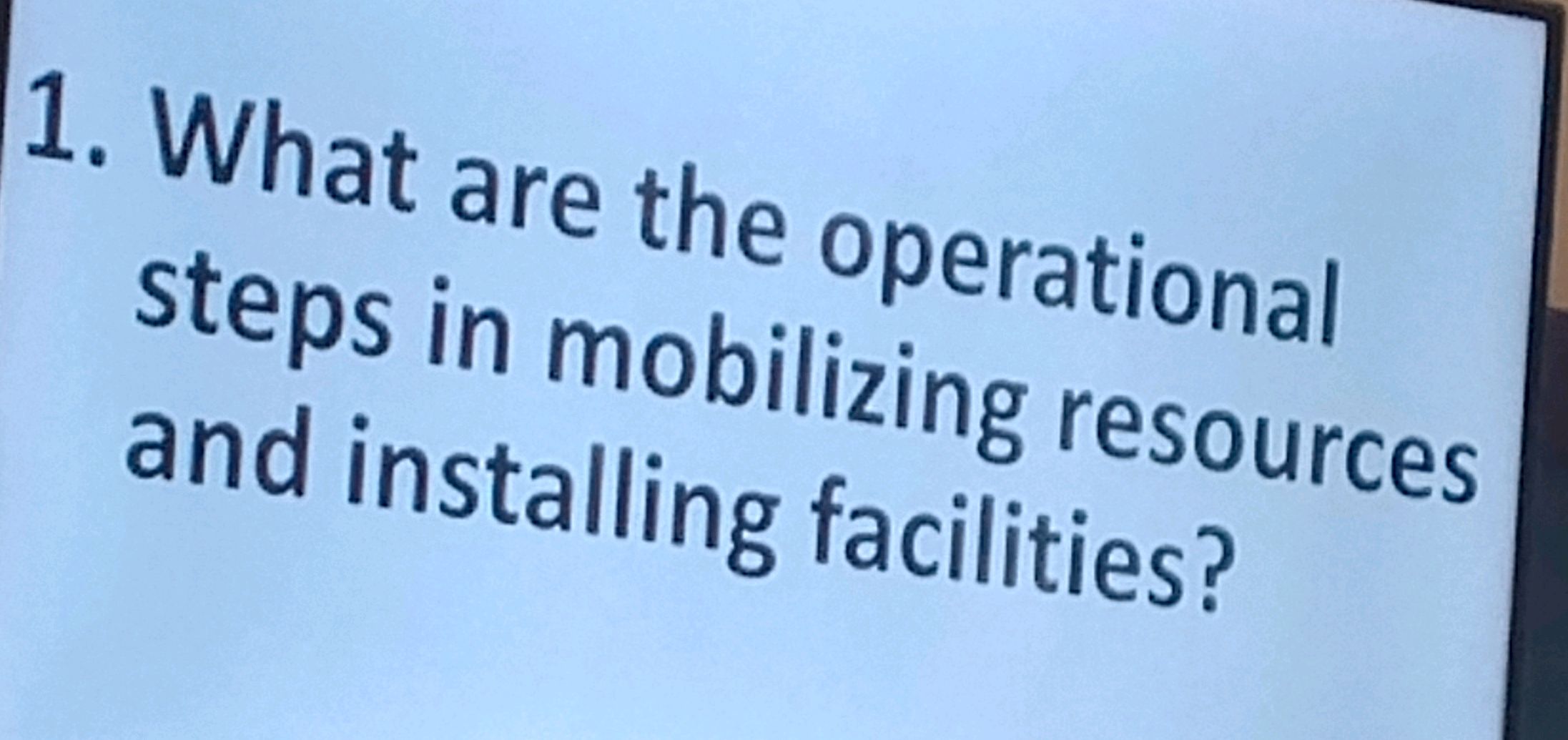 1. What are the operational steps in | StudyX