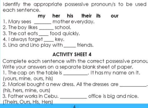 Identify the appropriate possessive | StudyX
