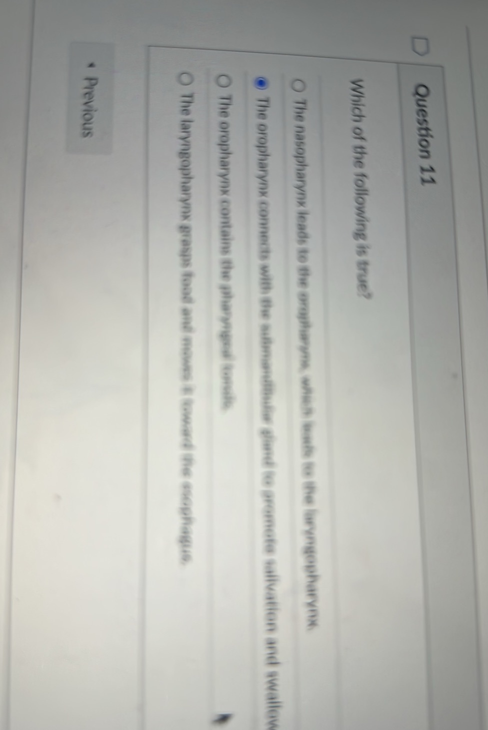 Question 11 Which of the following is true? | StudyX