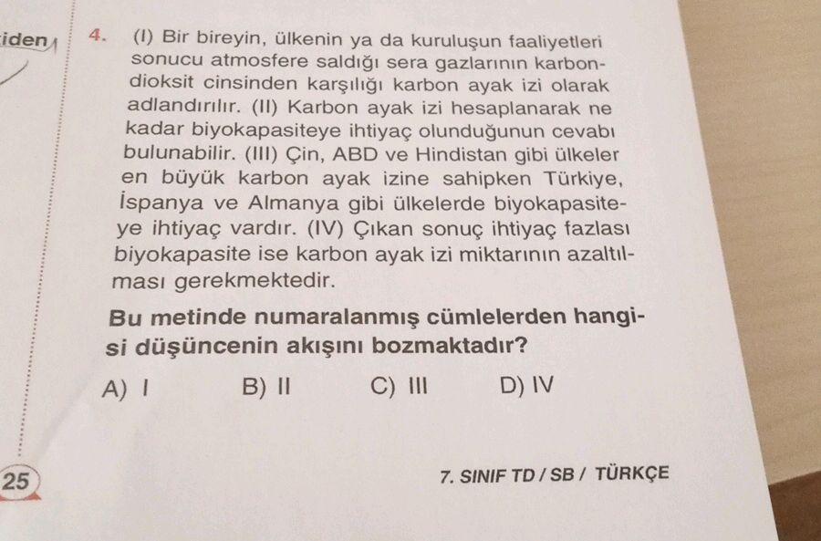(I) Bir bireyin, ülkenin ya da kuruluşun | StudyX