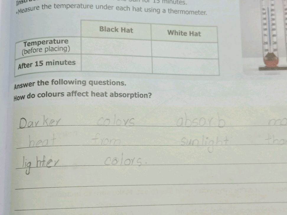 How do colours affect heat absorption? | StudyX