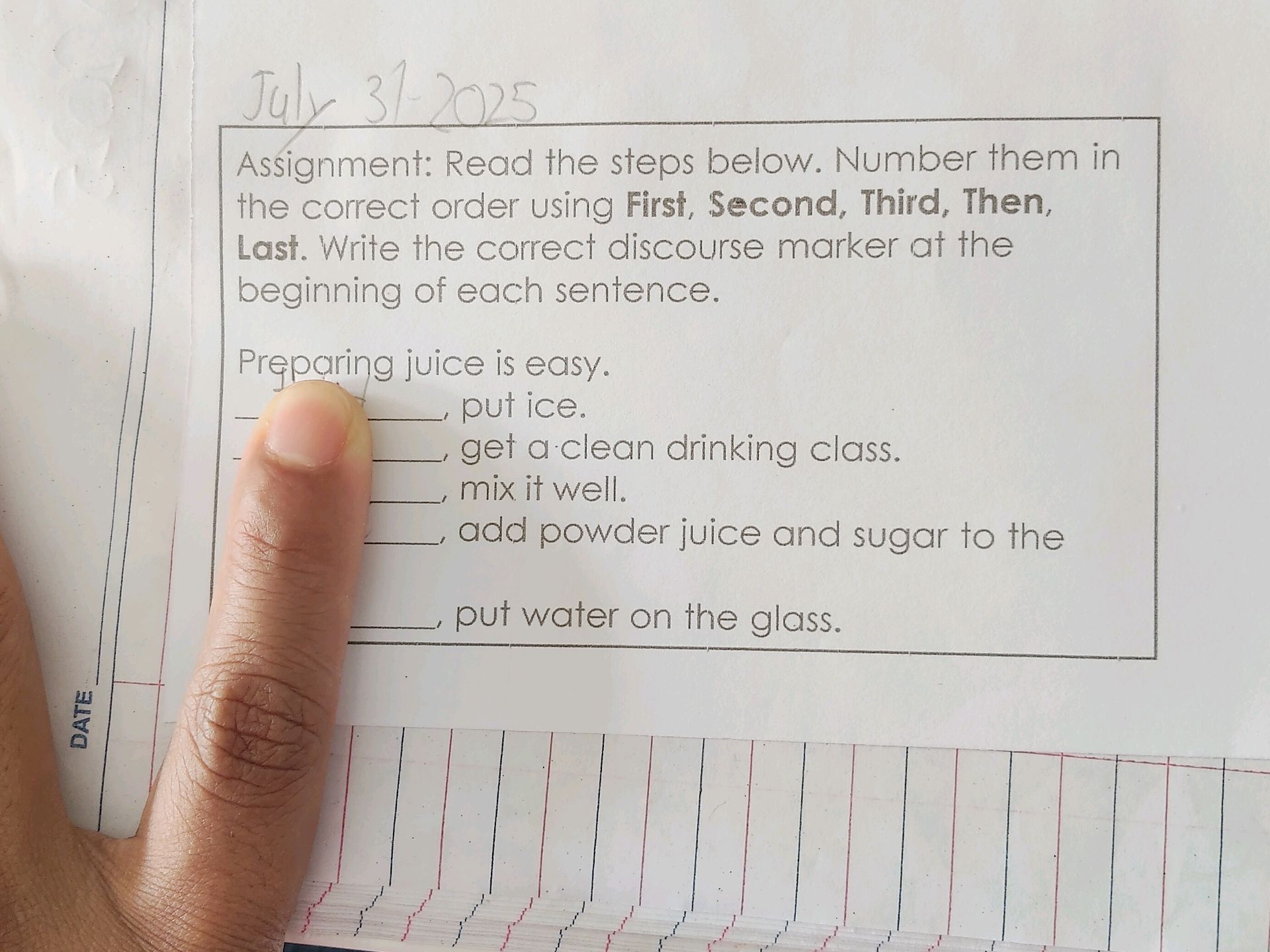 Assignment: Read the steps below. Number | StudyX