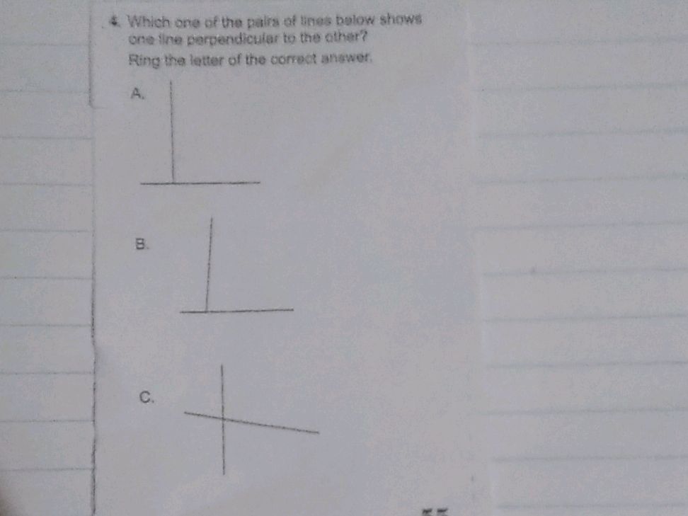 4. Which one of the pairs of lines below | StudyX