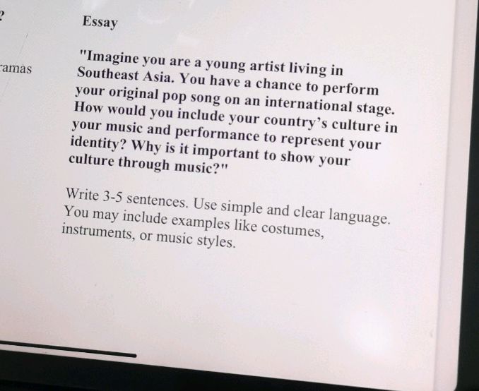 "Imagine you are a young artist living in