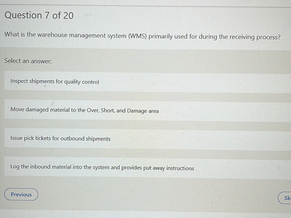 What is the warehouse management system | StudyX