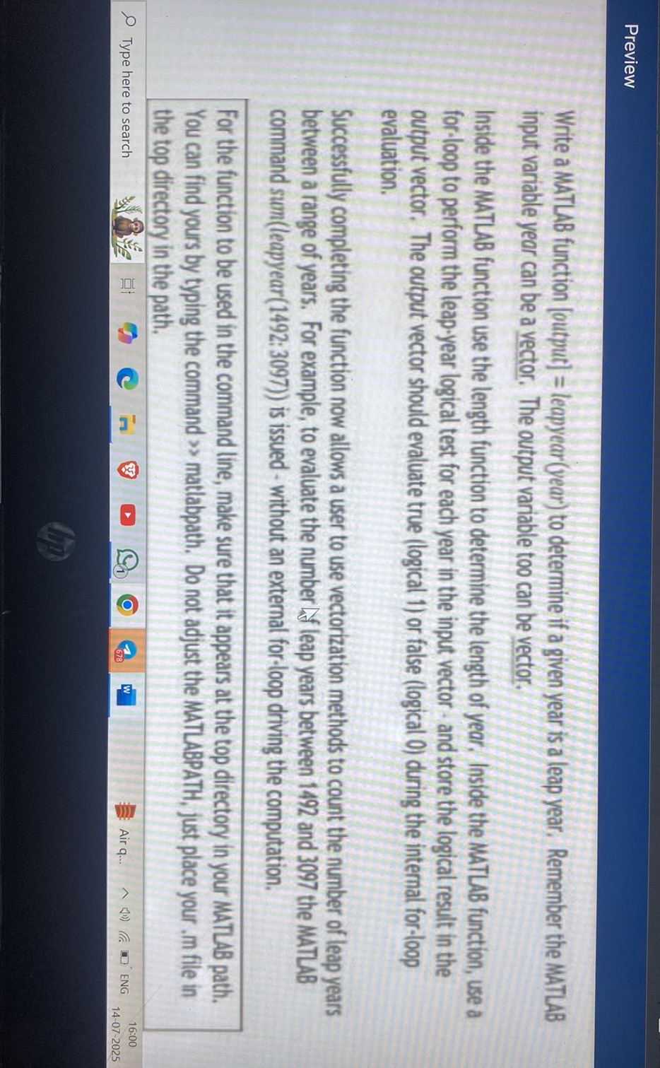 Write a MATLAB function `[output] = | StudyX