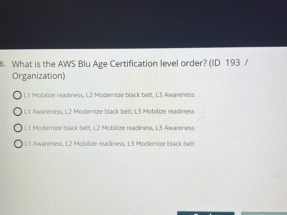 What is the AWS Blu Age Certification level