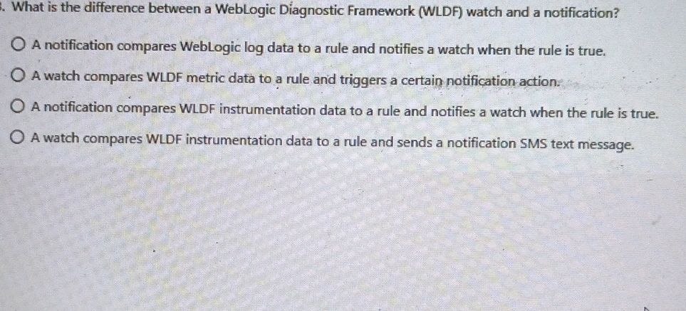 3. What is the difference between a WebLogic | StudyX
