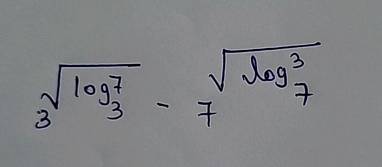Simplify cube root of log base 3 of 7 minus | StudyX