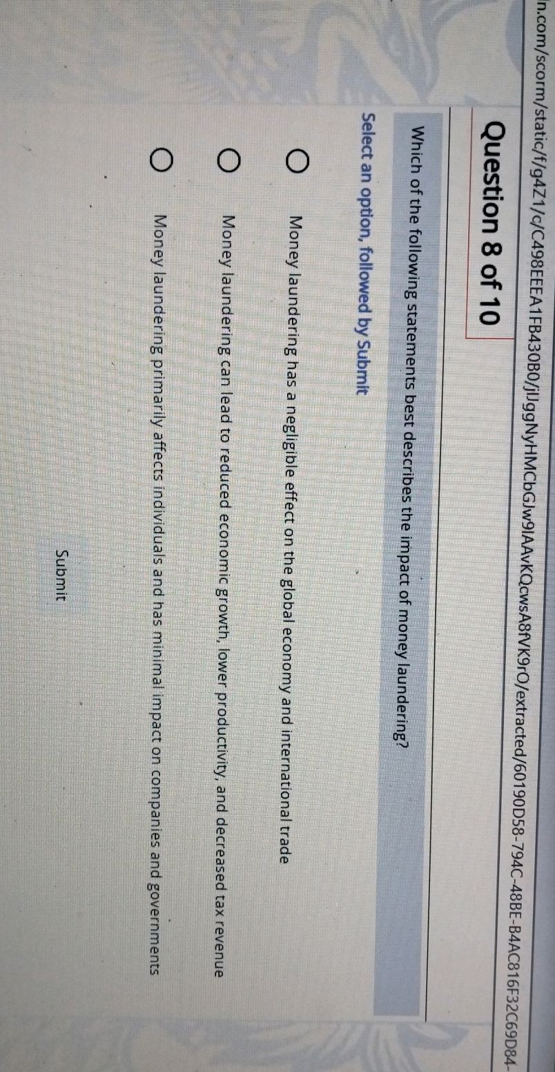 Which of the following statements best | StudyX