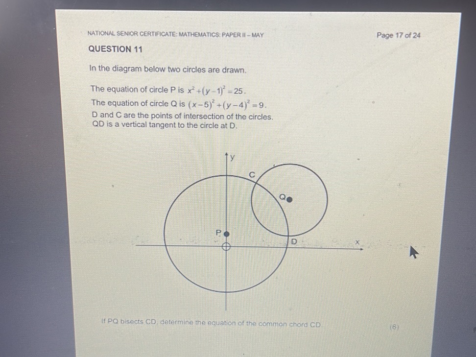 In the diagram below two circles are drawn. | StudyX