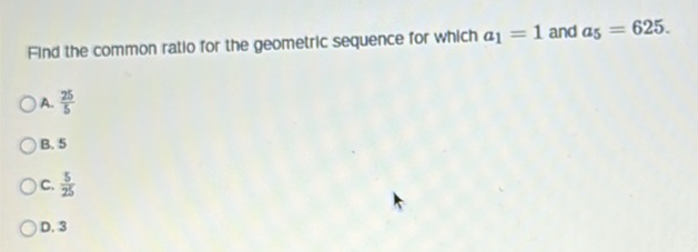 Find the common ratio for the geometric | StudyX