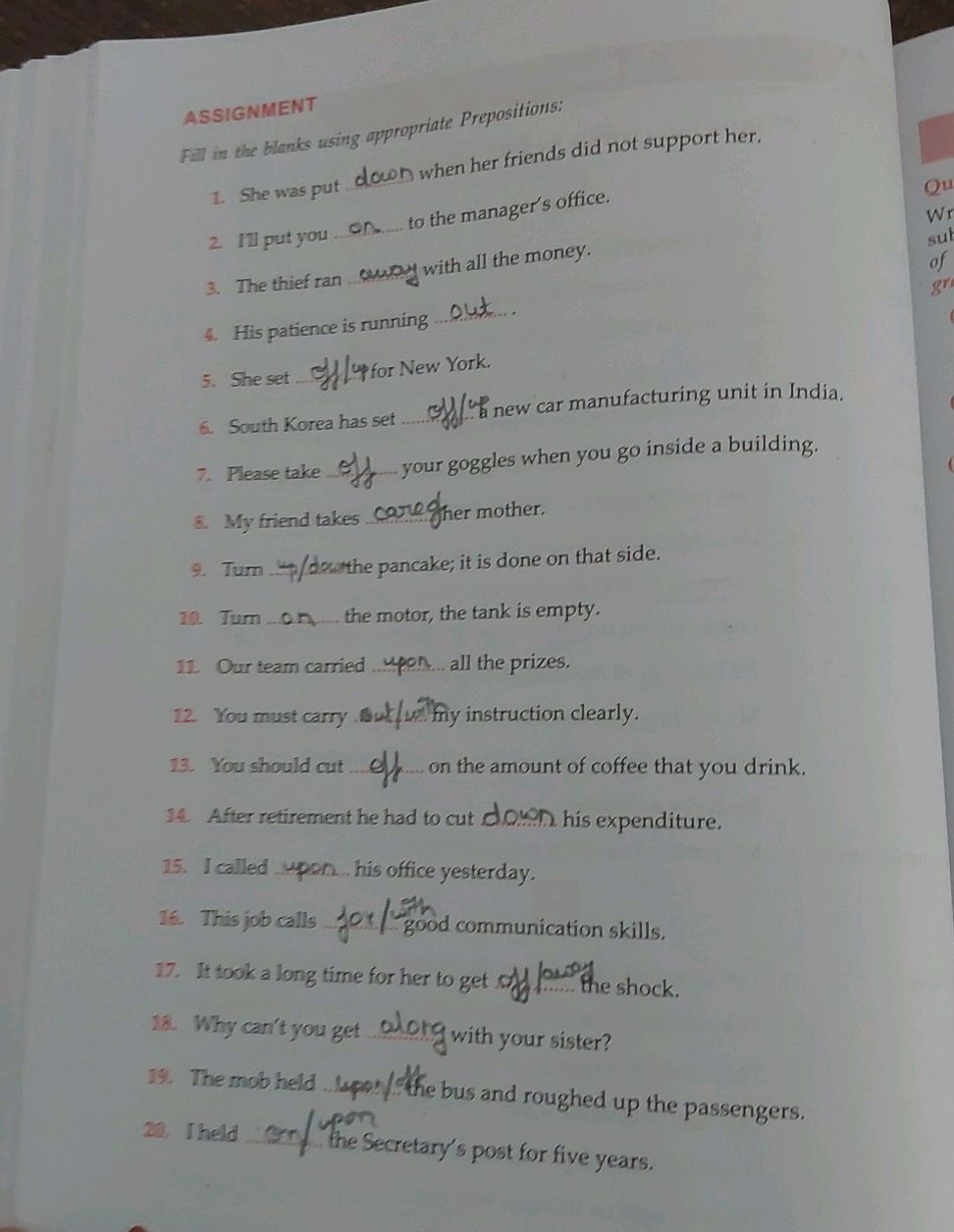 ASSIGNMENT Fill in the blanks using | StudyX