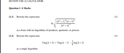 (1.1) Rewrite the expression $ | StudyX