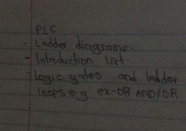 PLC - Ladder diagrams. - Introduction List. | StudyX