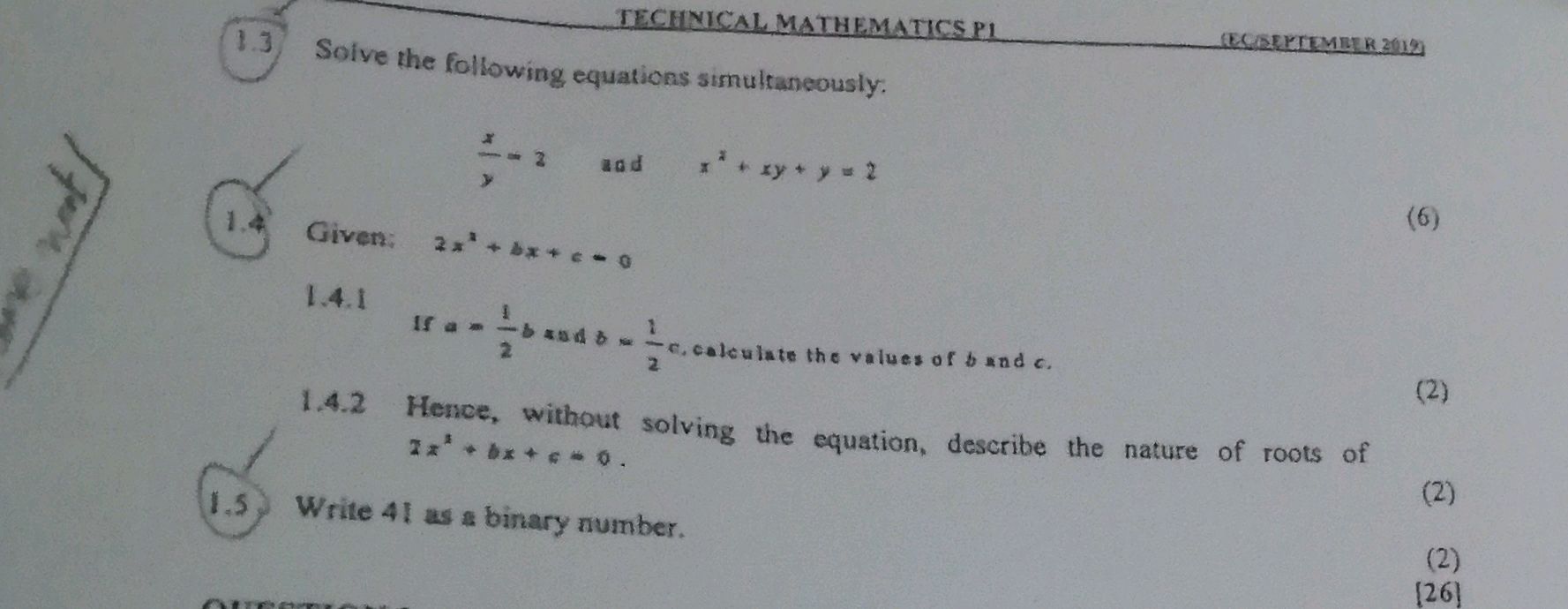 1.3 Solve the following equations | StudyX