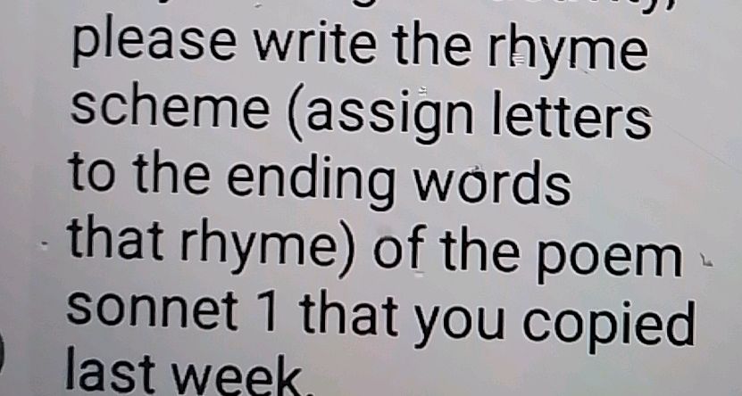 Please write the rhyme scheme (assign | StudyX
