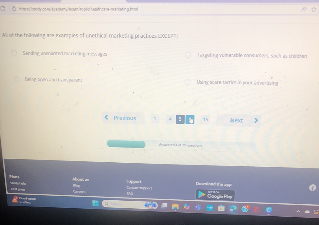 All of the following are examples of | StudyX