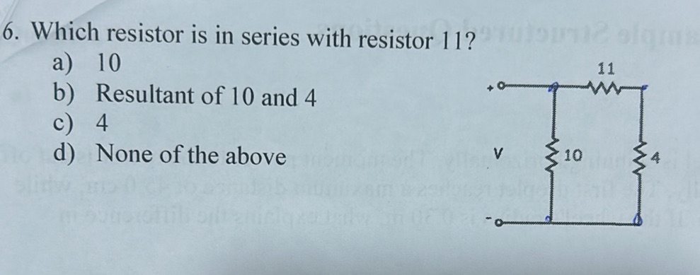 Which resistor is in series with resistor