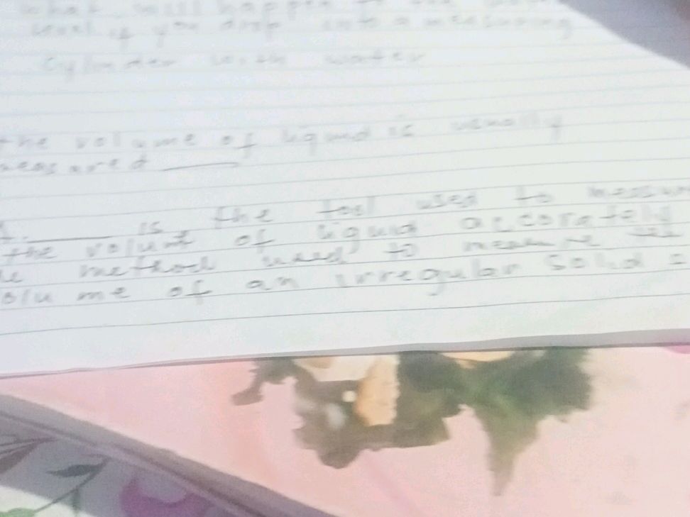 the volume of 1. is the tool used to measure
