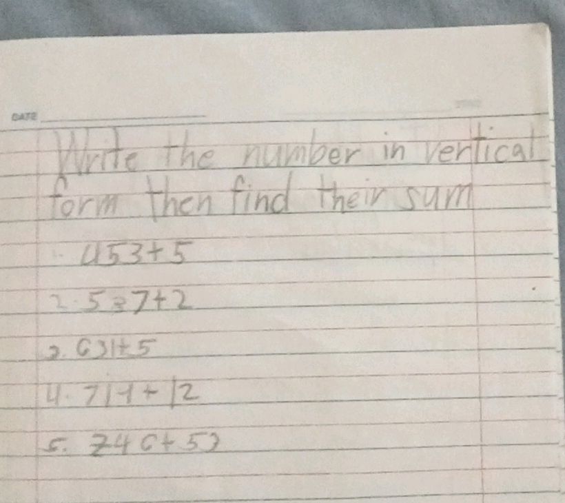 Write the number in vertical form then find | StudyX