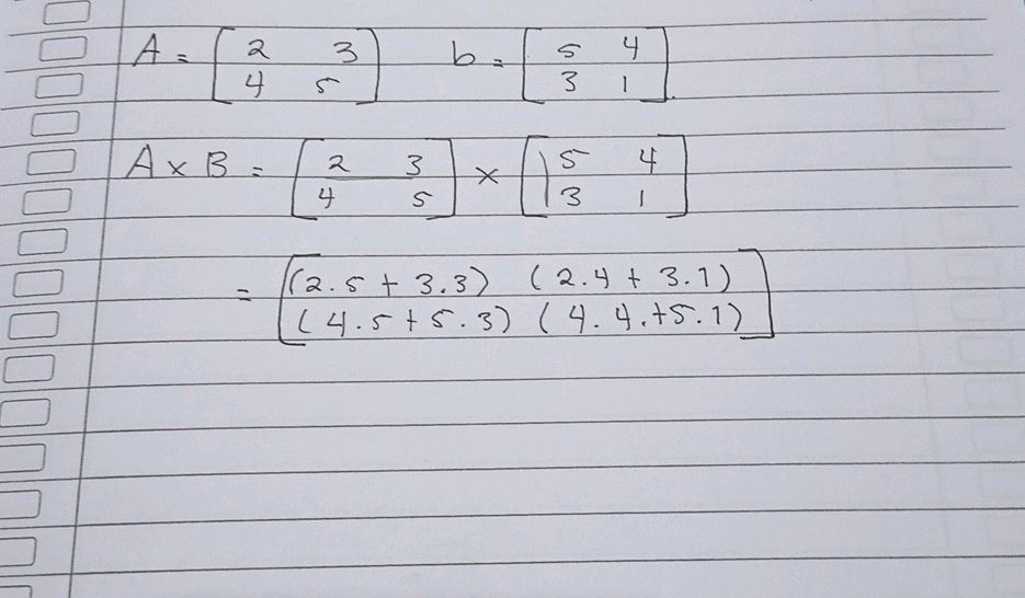 A = 2 3 4 5 \ b = 5 4 3 1 \ | StudyX