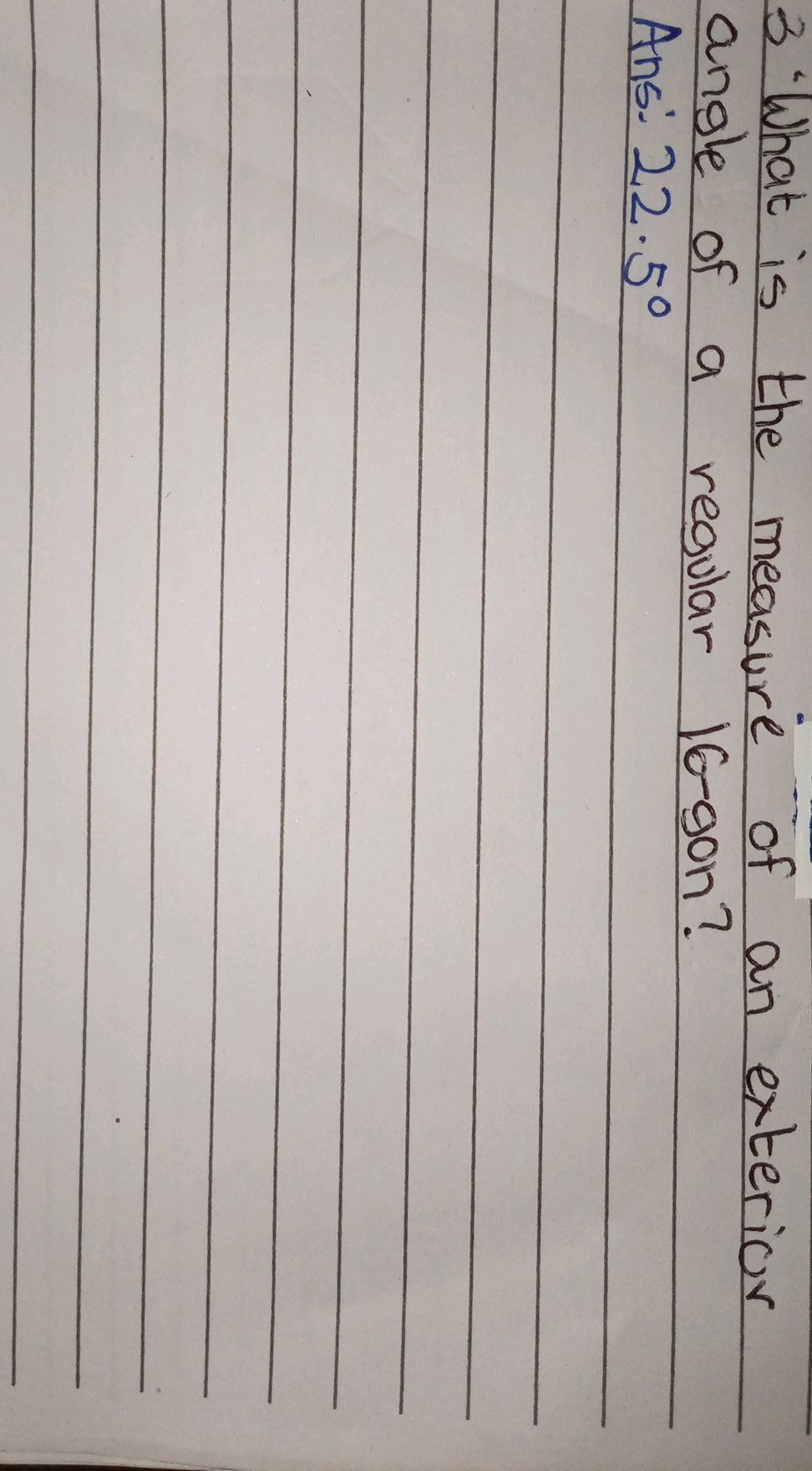 3. What is the measure of an exterior angle | StudyX