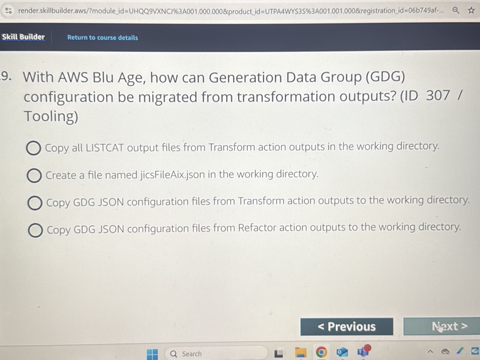 With AWS Blu Age, how can Generation Data